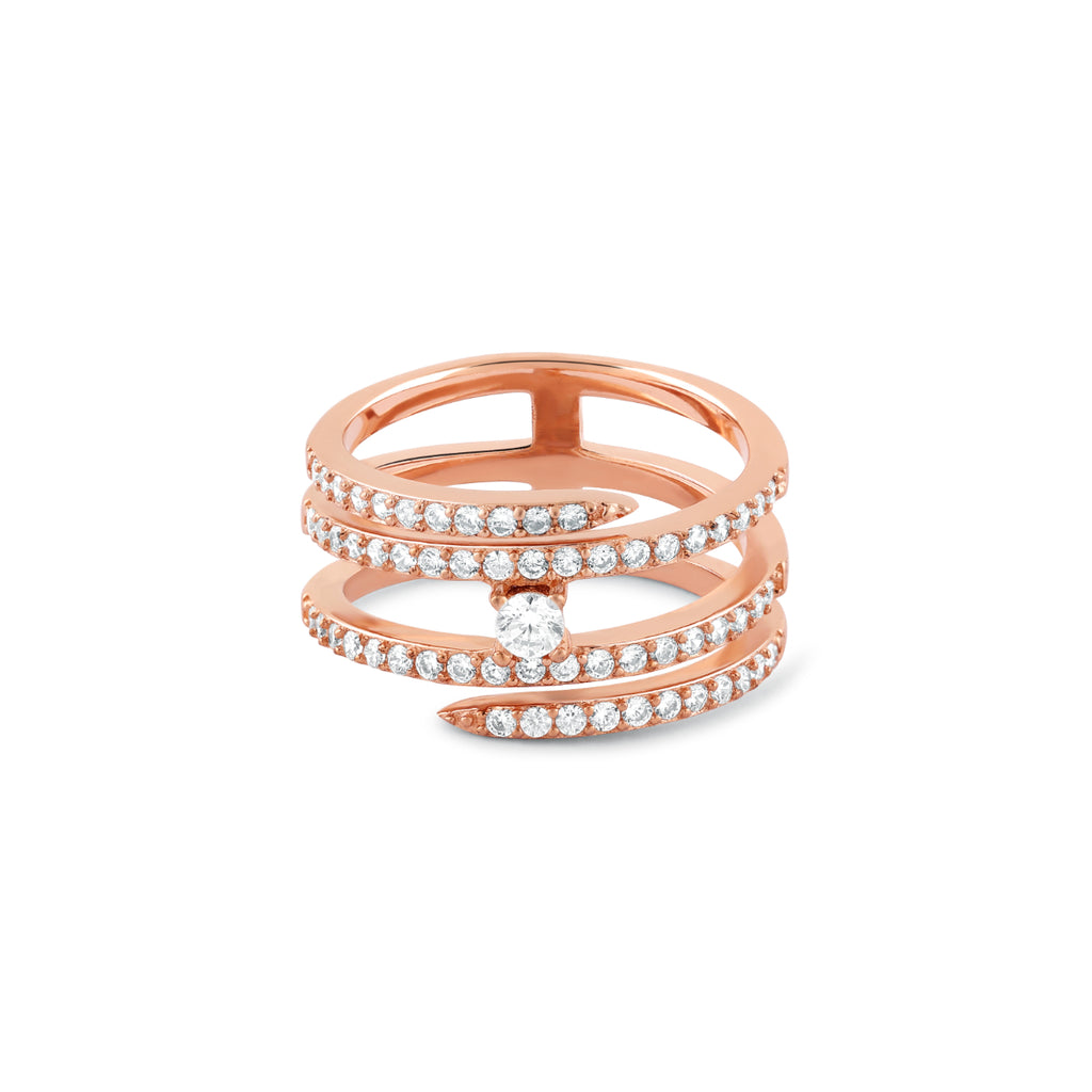 Diamond loop ring in Rose Gold – SAR Jewels